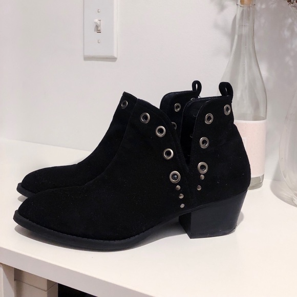 Chinese Laundry | Shoes | Suede Chinese Laundry Studded Black Booties ...